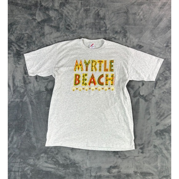 Jerzees | Shirts | Vintage Myrtle Beach Souvenir Tee Xl Gray 9s Shell ...